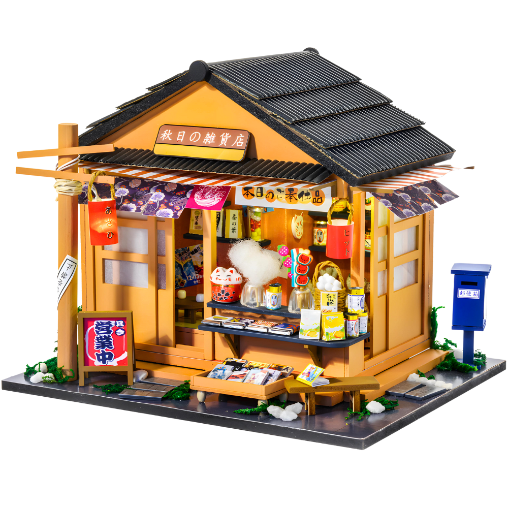 LITTLE STORY Miniature House Kit DIY Wooden LED Model - Corner Grocery ...