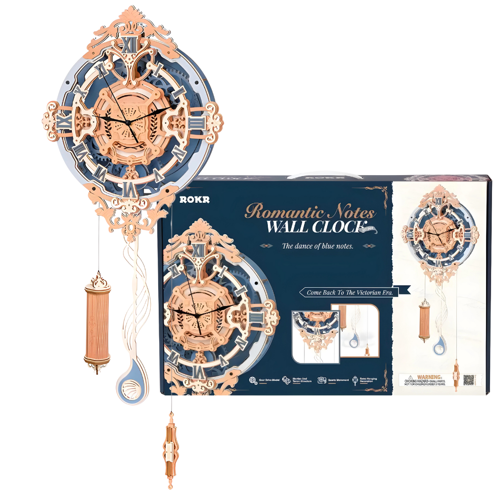 ROBOTIME Wooden Model 3D Puzzle - Romantic Clock | Zegary