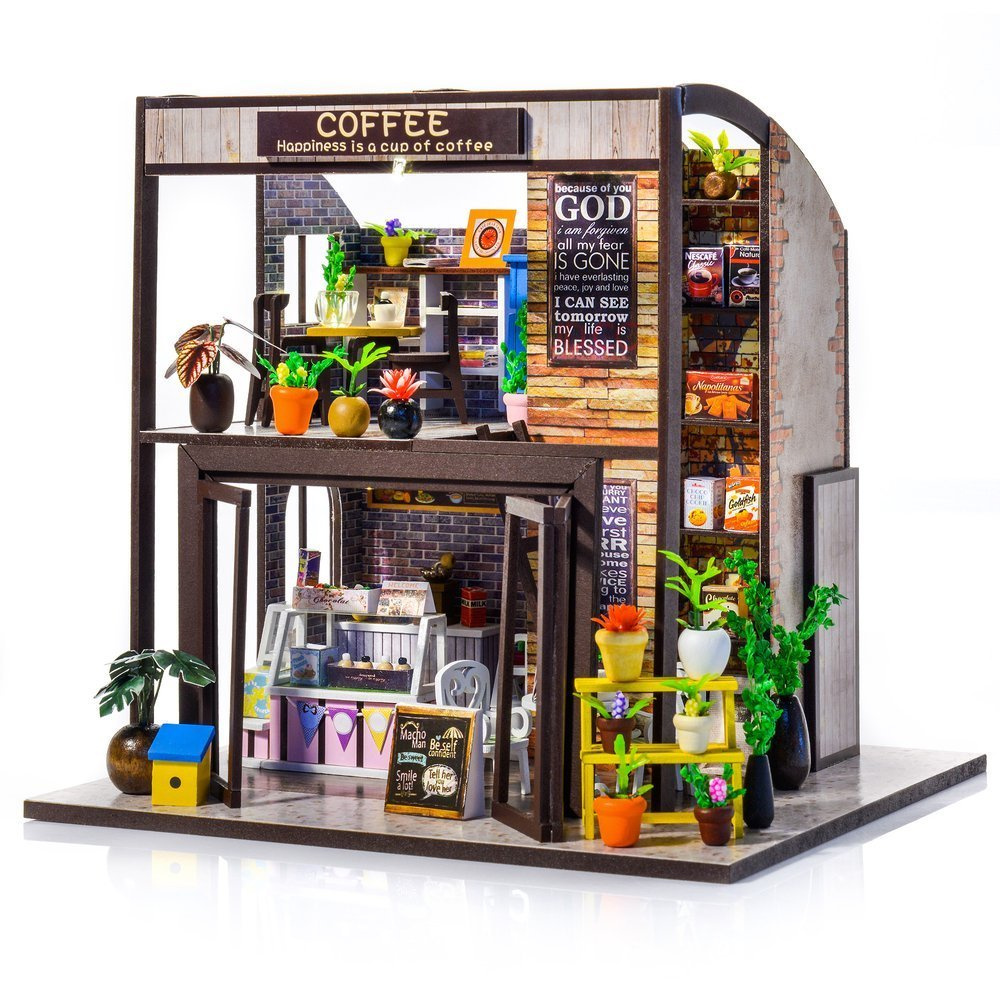 LITTLE STORY Folding Wooden LED Model - Corner Coffee House ...