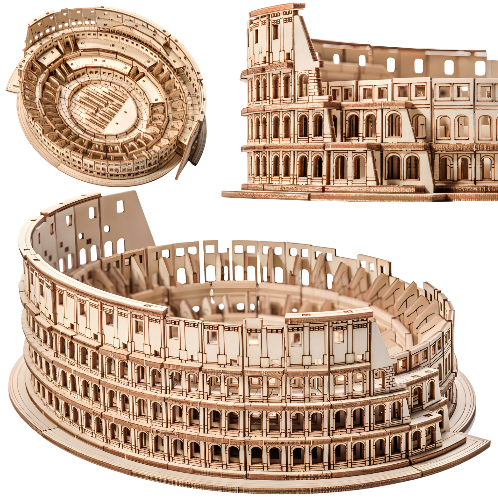 Little Story Wooden Model 3D Puzzles DIY - Colosseum | Puzzle 3D