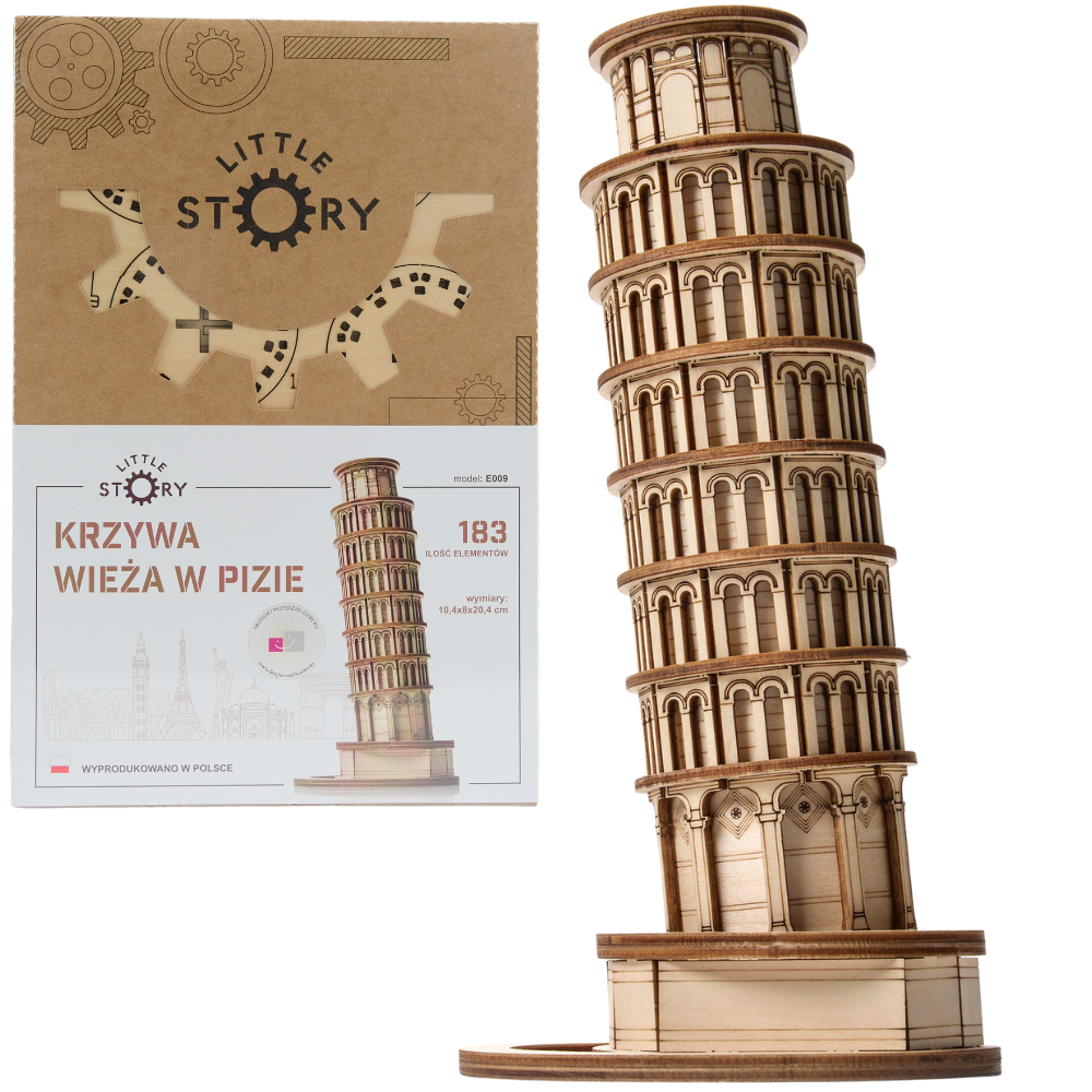 Little Story Wooden Model 3D Puzzles DIY - Leaning Tower of Pisa ...