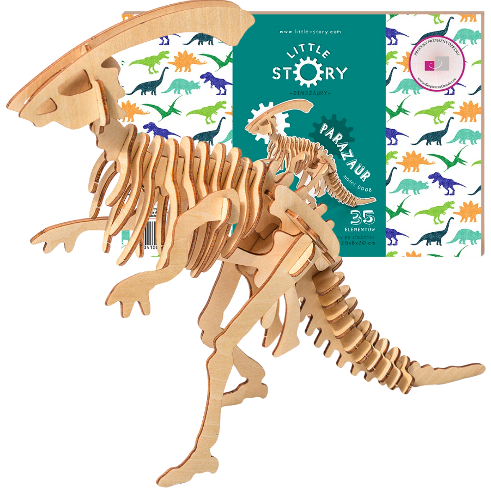 Little Story Wooden Model 3D Puzzle - Parasaurus | Puzzle 3D